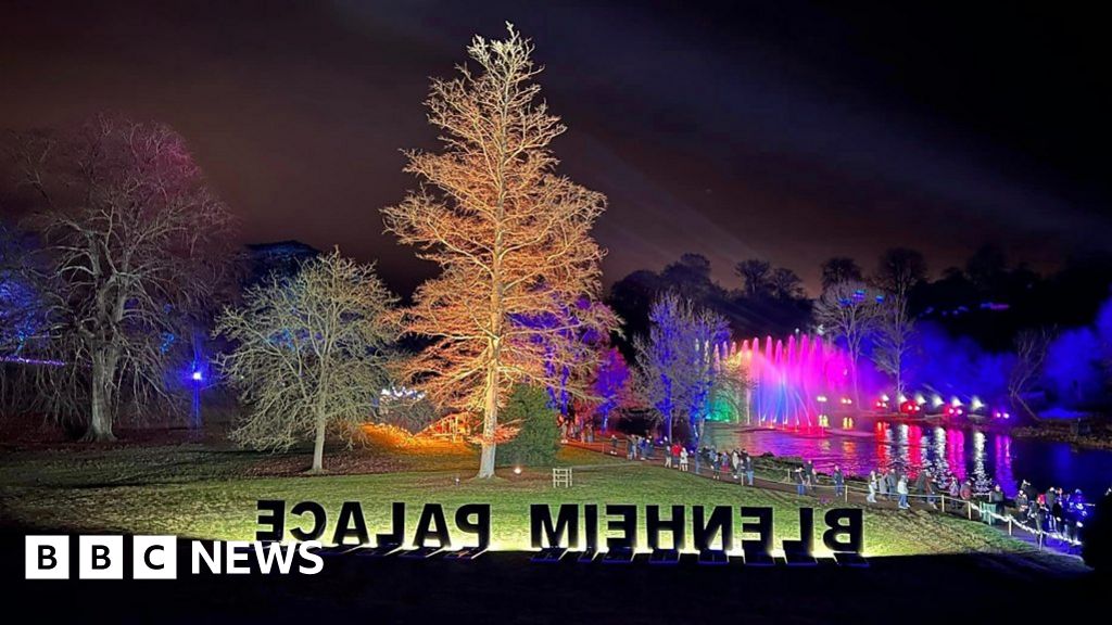 Blenheim Palace: World Heritage Site lights up for Christmas - BBC News