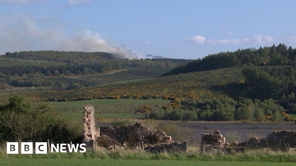 Firefighters return to scene of wildfire on Black Isle - BBC News