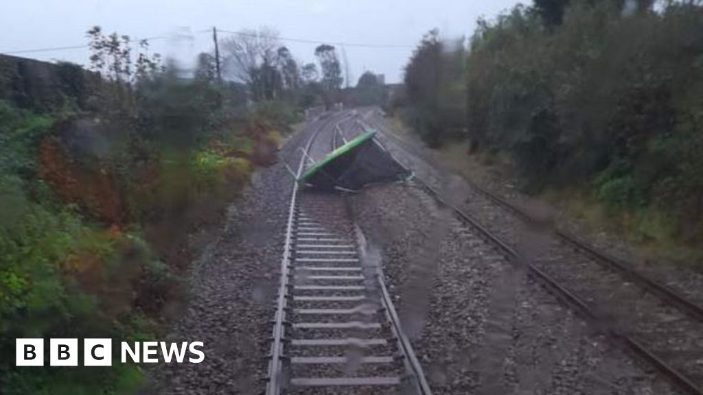 Falling trees, power cuts and a flying trampoline in Cornwall storm ...