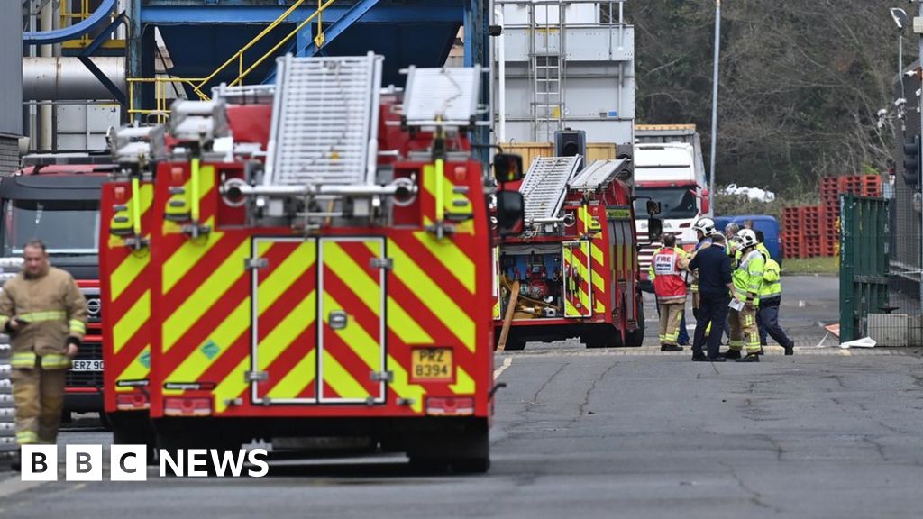 Dunmurry: Firefighters tackling silo fire in industrial estate