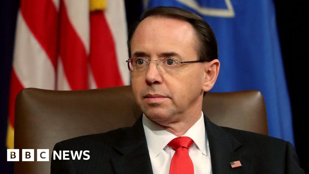 Ex-Russia inquiry chief Rod Rosenstein 'plans to resign' - BBC News