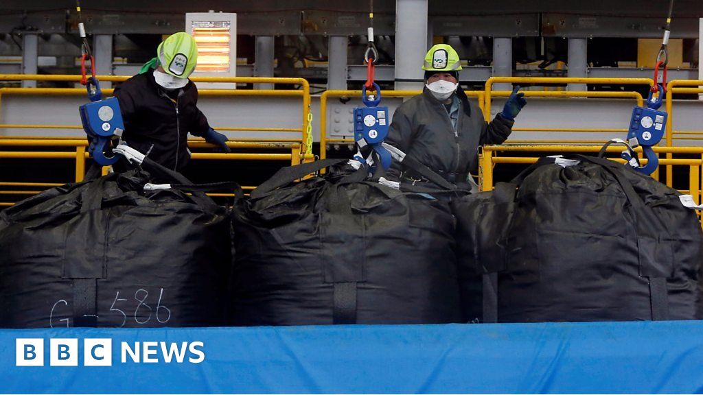Fukushima: How to move a mountain of radioactive soil - BBC News