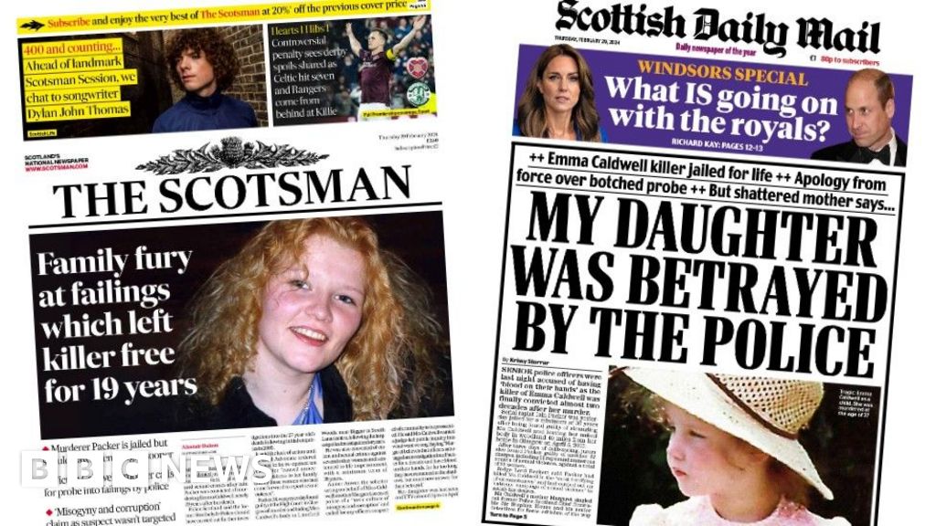 Scotland's papers: Police failed Emma family and Covid inquiry ...