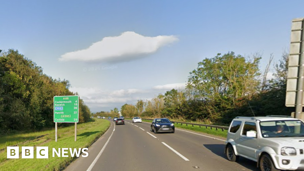 Driver dies in lorry, van and car crash on A66 in Cumbria