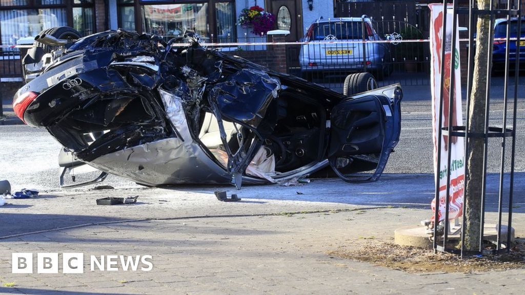 Crumlin Road car crash: Four in hospital