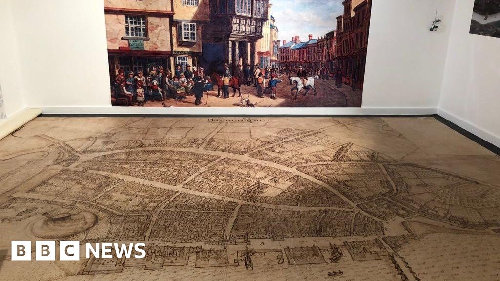 Barnstaple map discovery reveals a window to the past - BBC News
