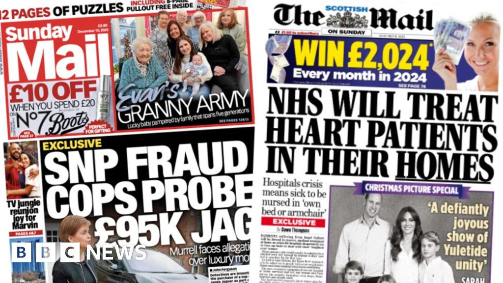Scotland's papers: SNP car claim and heart patients treated at home ...