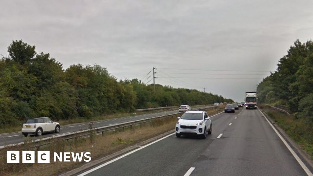 Van driver dies in crash with lorry on A303 near Andover