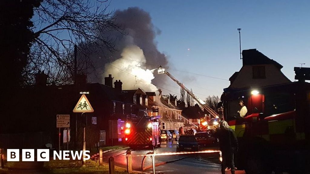 Biddenden fire: Four children taken to hospital