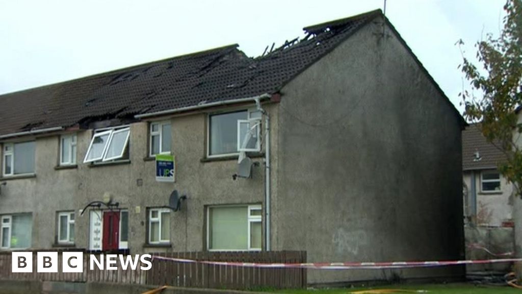 Homes are badly damaged in Newcastle arson - BBC News