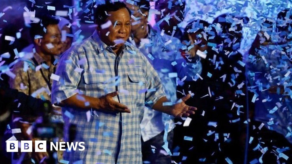 Indonesia election: Prabowo Subianto does his signature dance move ...