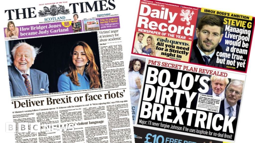 Scotland's papers: 'Deliver Brexit or face riots' claim senior Tories