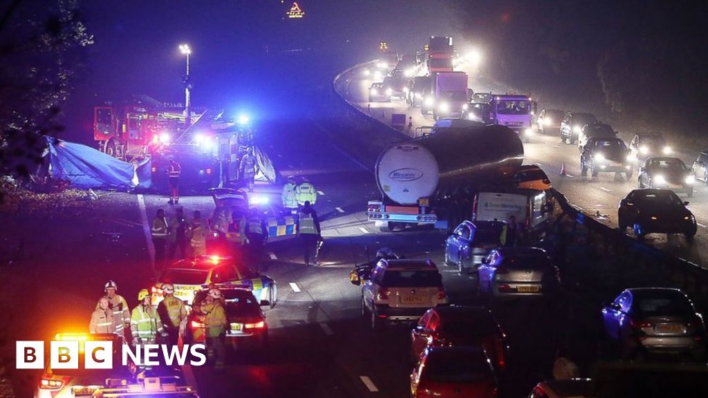Cardiff M4 tanker crash: One person in hospital - BBC News