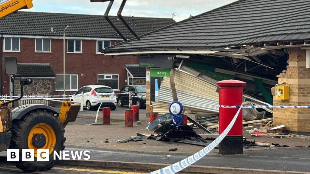 ATM thieves ram into Markfield shopfront with telehandler
