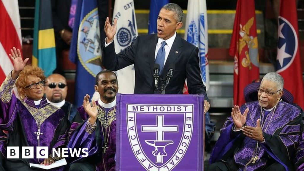 Obama Honours Charleston Shooting Victims At Funeral Bbc News