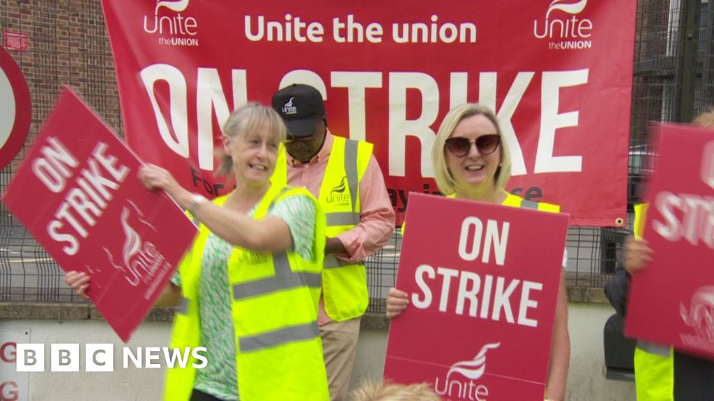 Survitec factory staff on strike want 'respectful pay offer' - BBC News