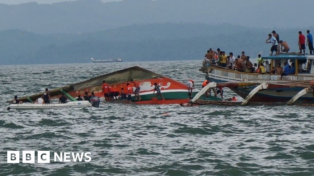 Philippine ferry sinks off Leyte with dozens dead - BBC News