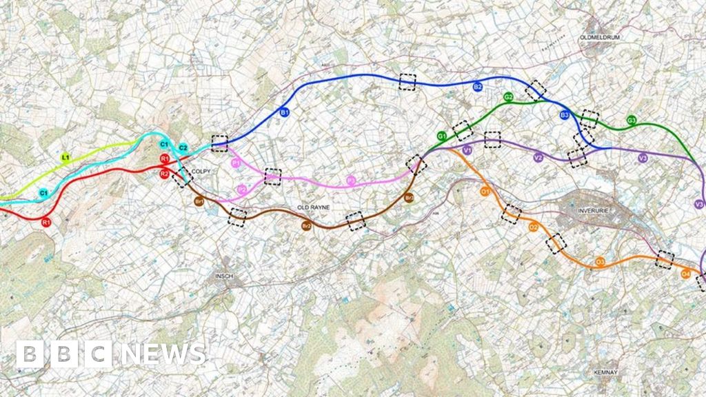 Controversial A96 upgrade route option dropped - BBC News