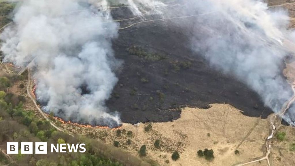 Firefighters injured in country blaze in Devon - BBC News