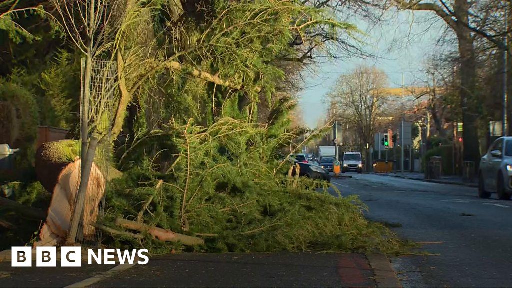 Northern Ireland clean-up begins after Storm Isha - BBC News