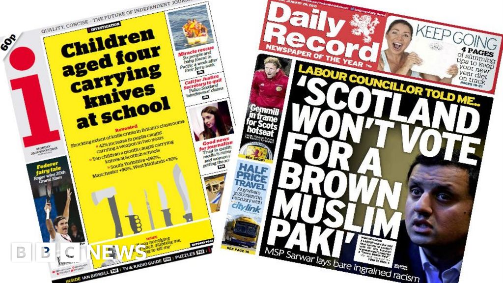 The papers: MSP reveals racist insults - BBC News