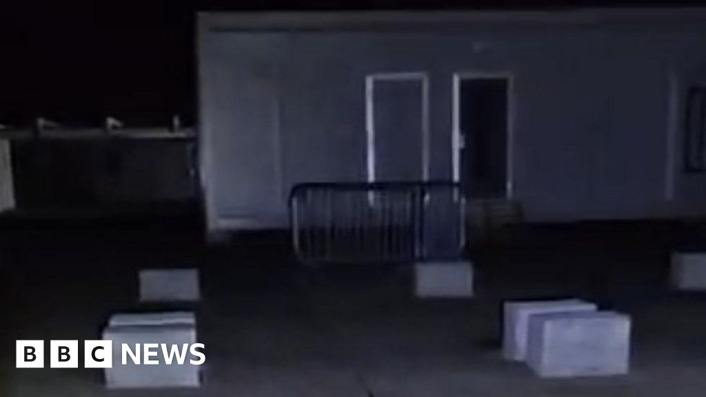 RAF Scampton: Break-in at proposed asylum camp is live streamed