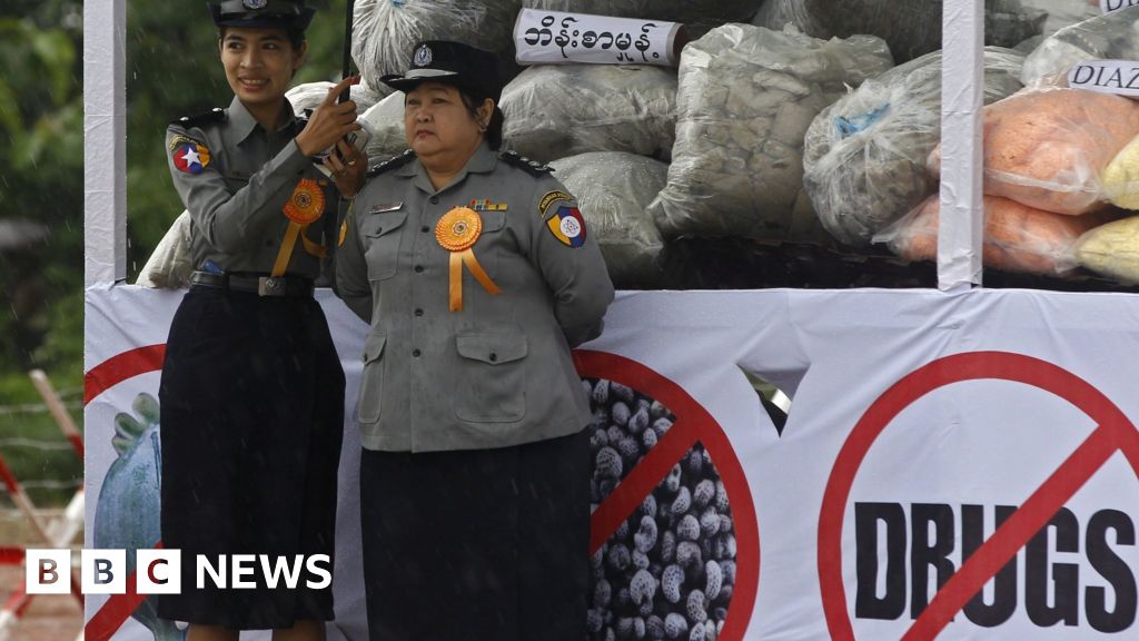 Myanmar police seize '$100m worth of methamphetamines' - BBC News