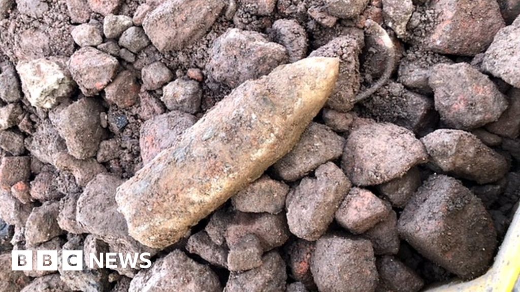 Another World War Two shell found at Warrington building site - BBC News