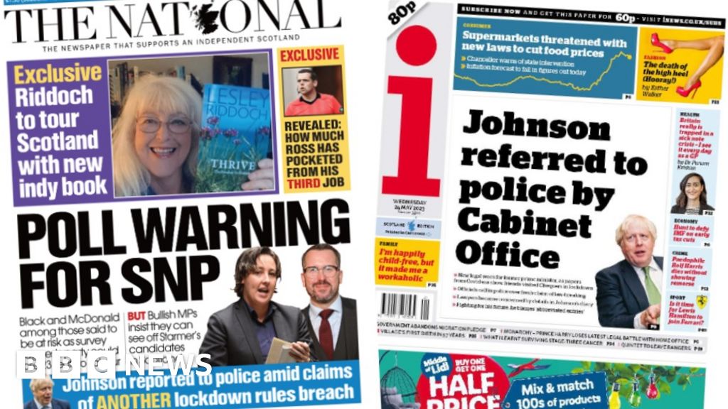 Scotland's papers: SNP warned of MP losses and Johnson police probe ...