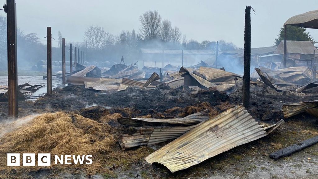 Somerset barn fire is being investigated as arson - BBC News