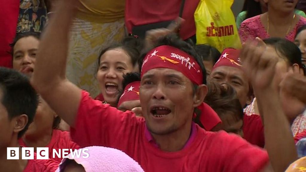 NLD make 'sweeping gains' in Myanmar general election - BBC News