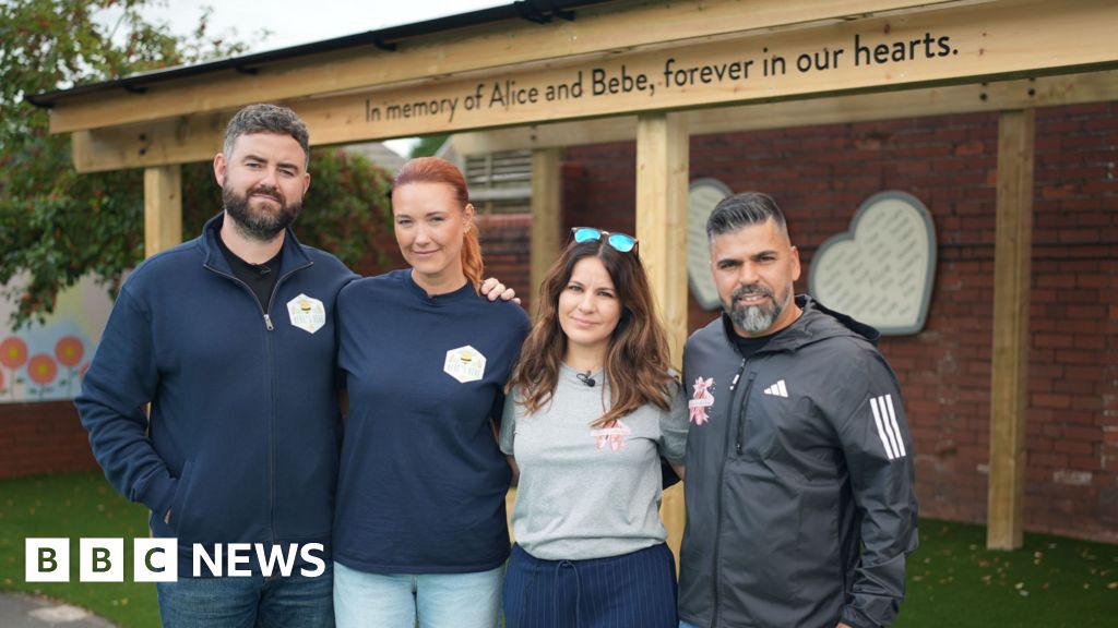 Parents of Southport attack victims at school playground opening