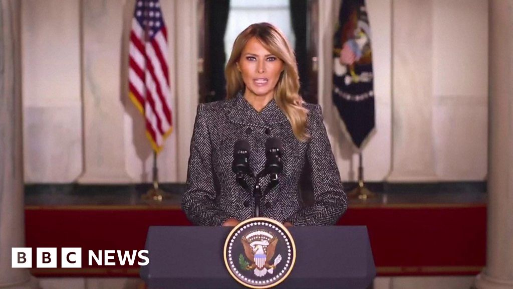 Melania's farewell message as First Lady - BBC News