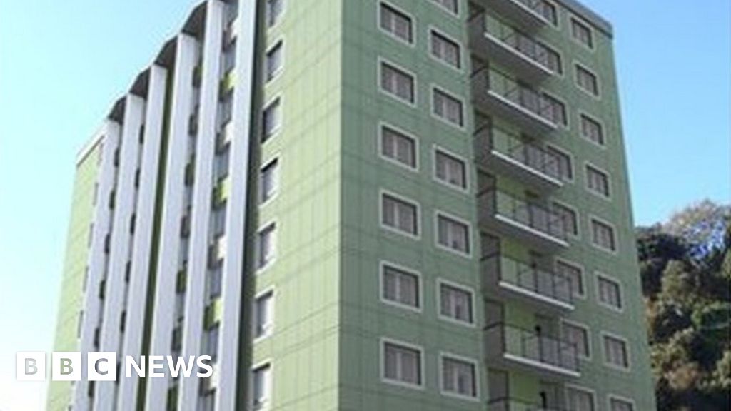 Cour Du Parc cladding replaced, in St Peter Port, Guernsey - BBC News