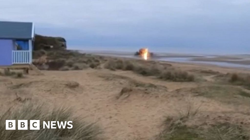 Norfolk: Bomb squad explodes beach 'ordnance'