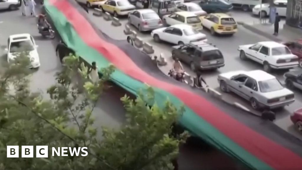 Afghanistan: Protesters wave national flag at Independence Day protests