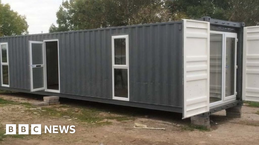 Wrexham shipping container plans for homeless approved - BBC News