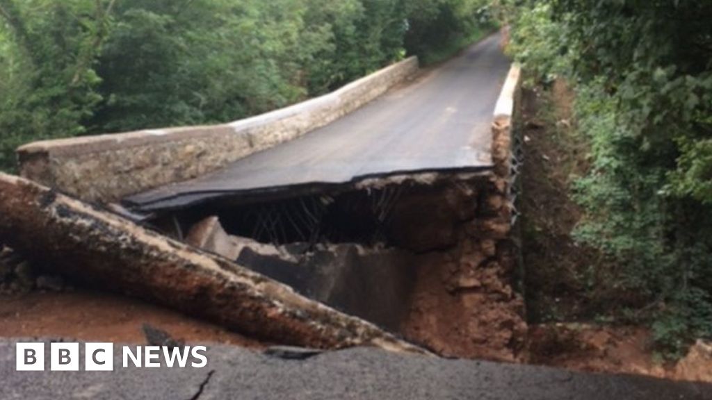 Bridge collapses in Desertmartin, County Londonderry