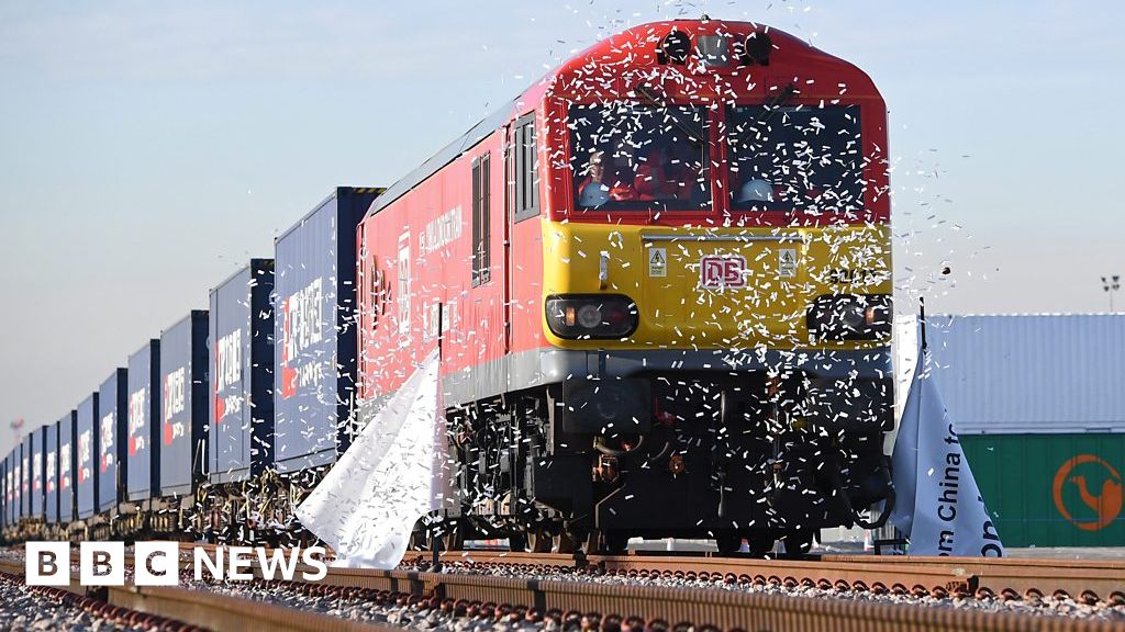 First freight train from China arrives in London - BBC News
