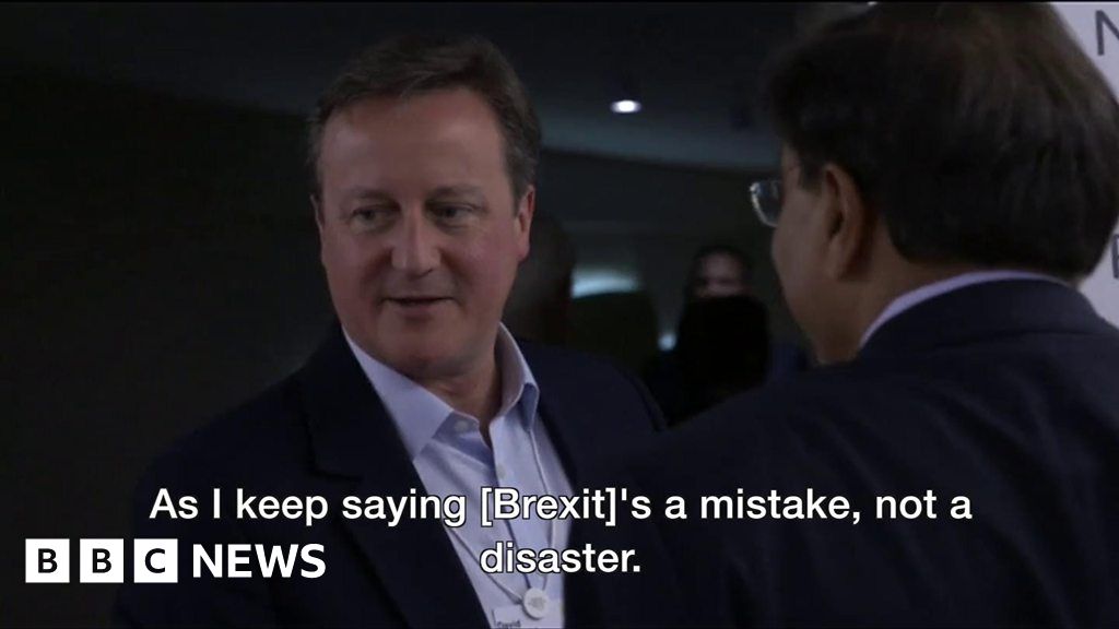 David Cameron: Brexit's 'less bad than we thought' - BBC News