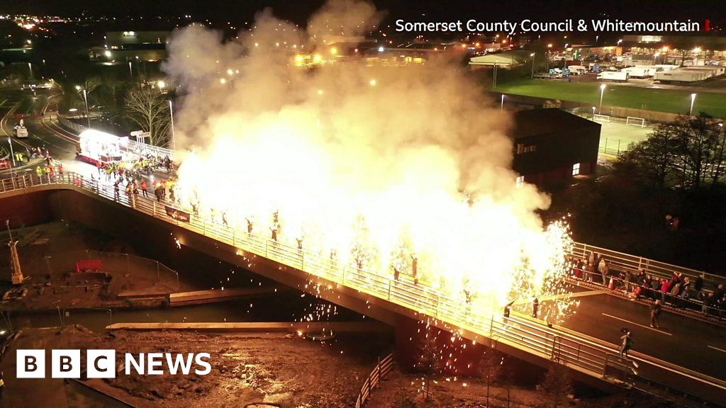 Spectacular squibbing display to mark link road opening