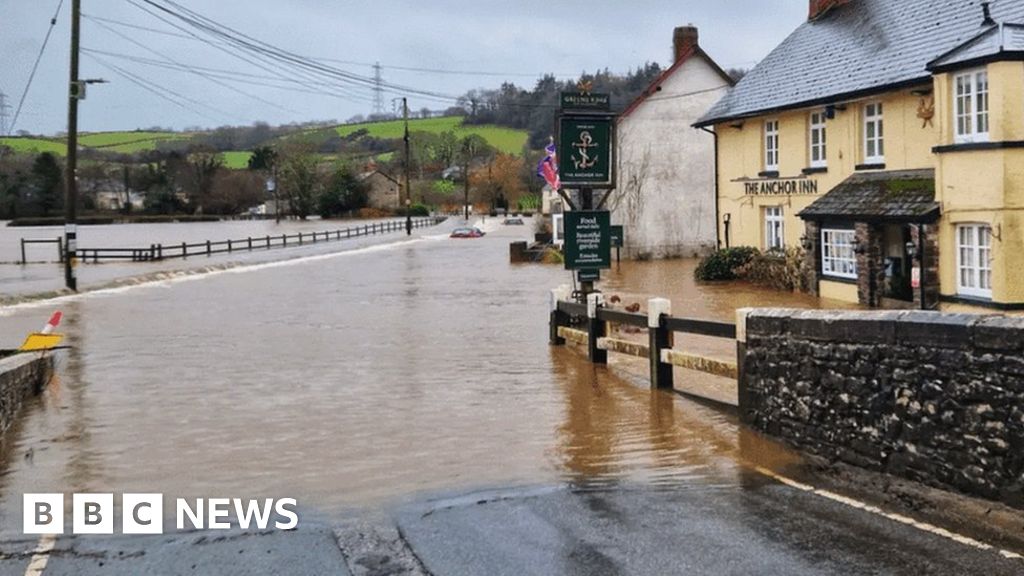 Devon and Cornwall flooding leaves roads shut and scuppers matches ...