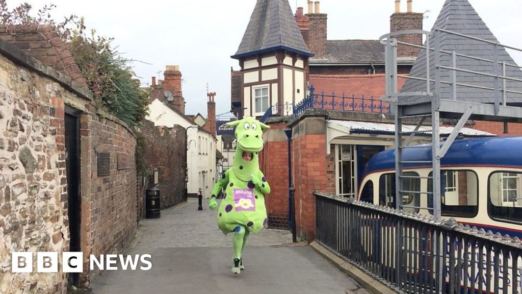 Puff, the marathon-running dragon, is celebrated in print - BBC News