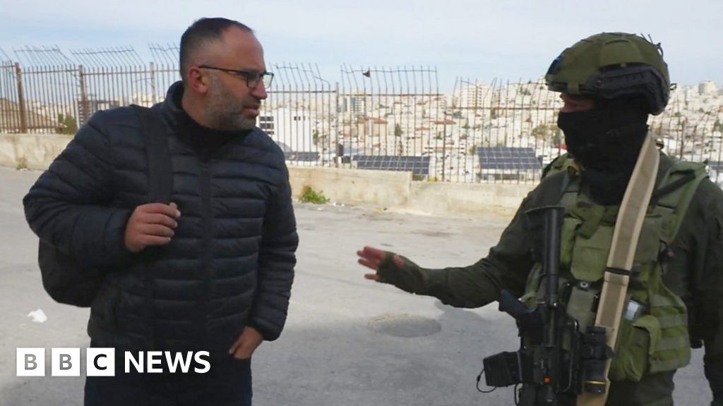 Footage of soldier confronting Palestinian in West Bank