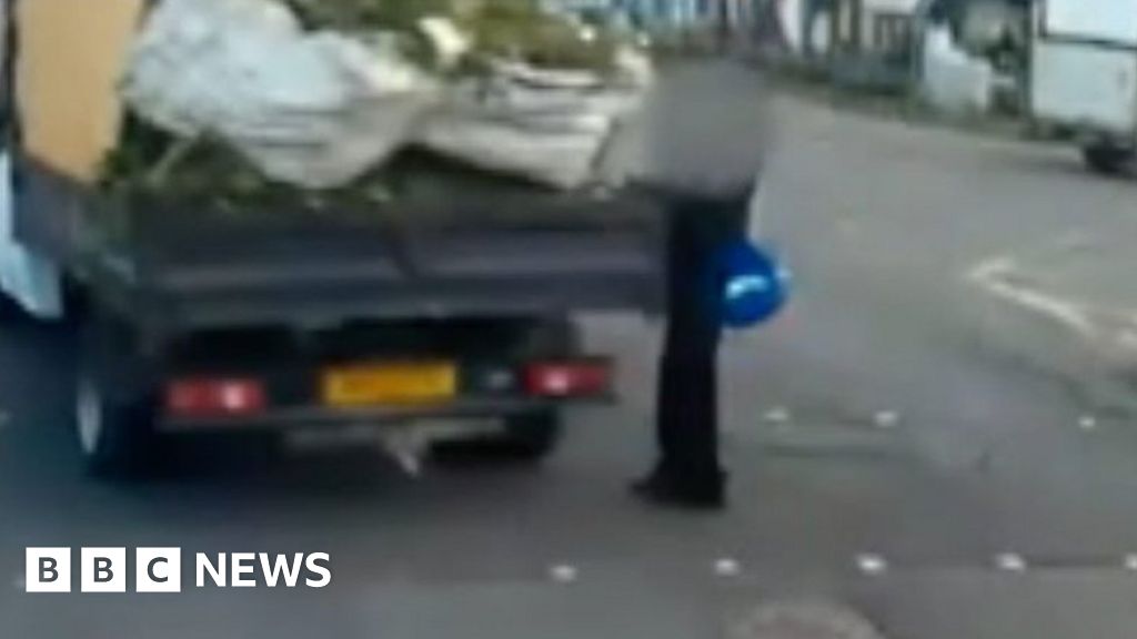 Dashcam footage shows driver narrowly miss 14-year-old boy