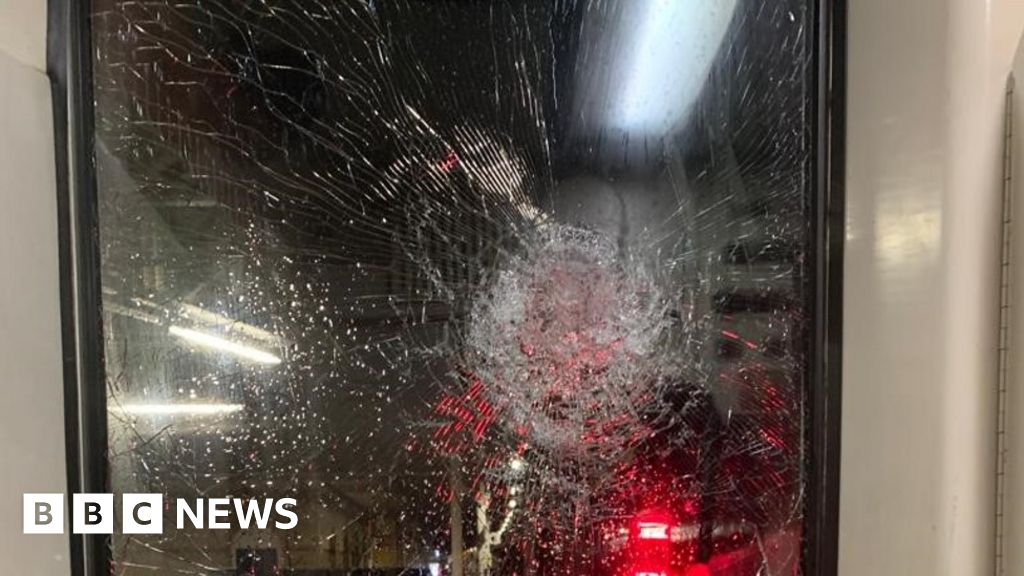 Driver injured as brick thrown at Northern train - BBC News