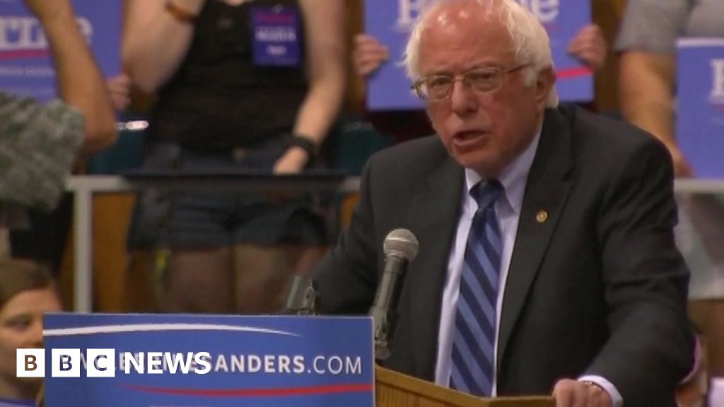 Bernie Sanders: 'We must defeat Donald Trump' - BBC News