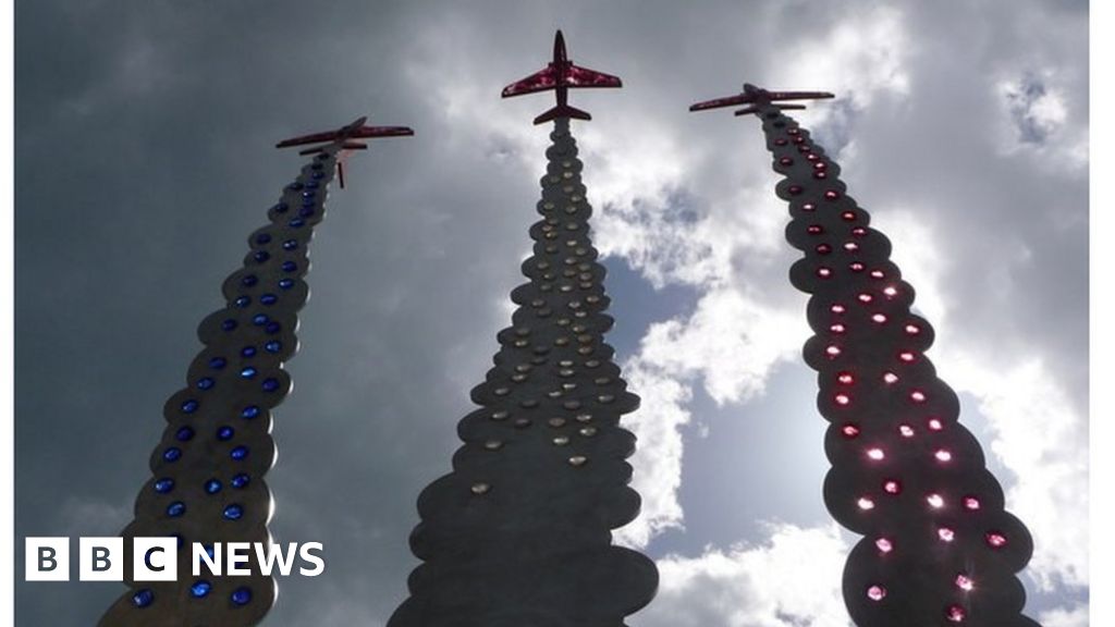 Jon Egging Red Arrows memorial moved to new location - BBC News