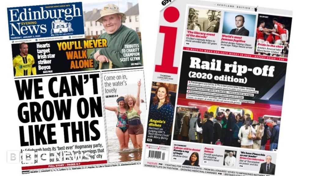 Scotland's papers: Tourism 'overwhelming' city and rail 'rip-off'
