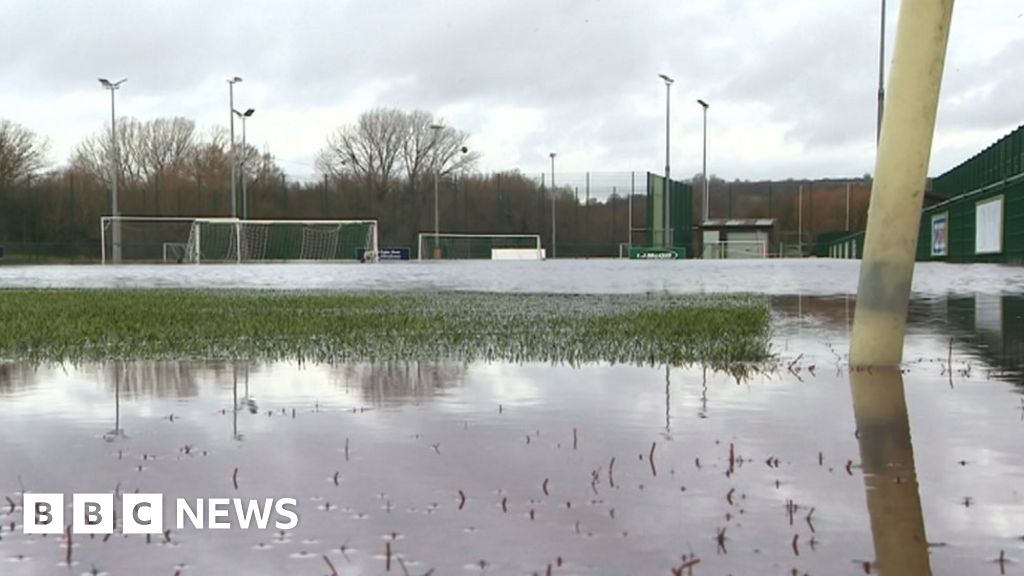 Keynsham Town: Ground flooding worst in a decade, secretary says - BBC News